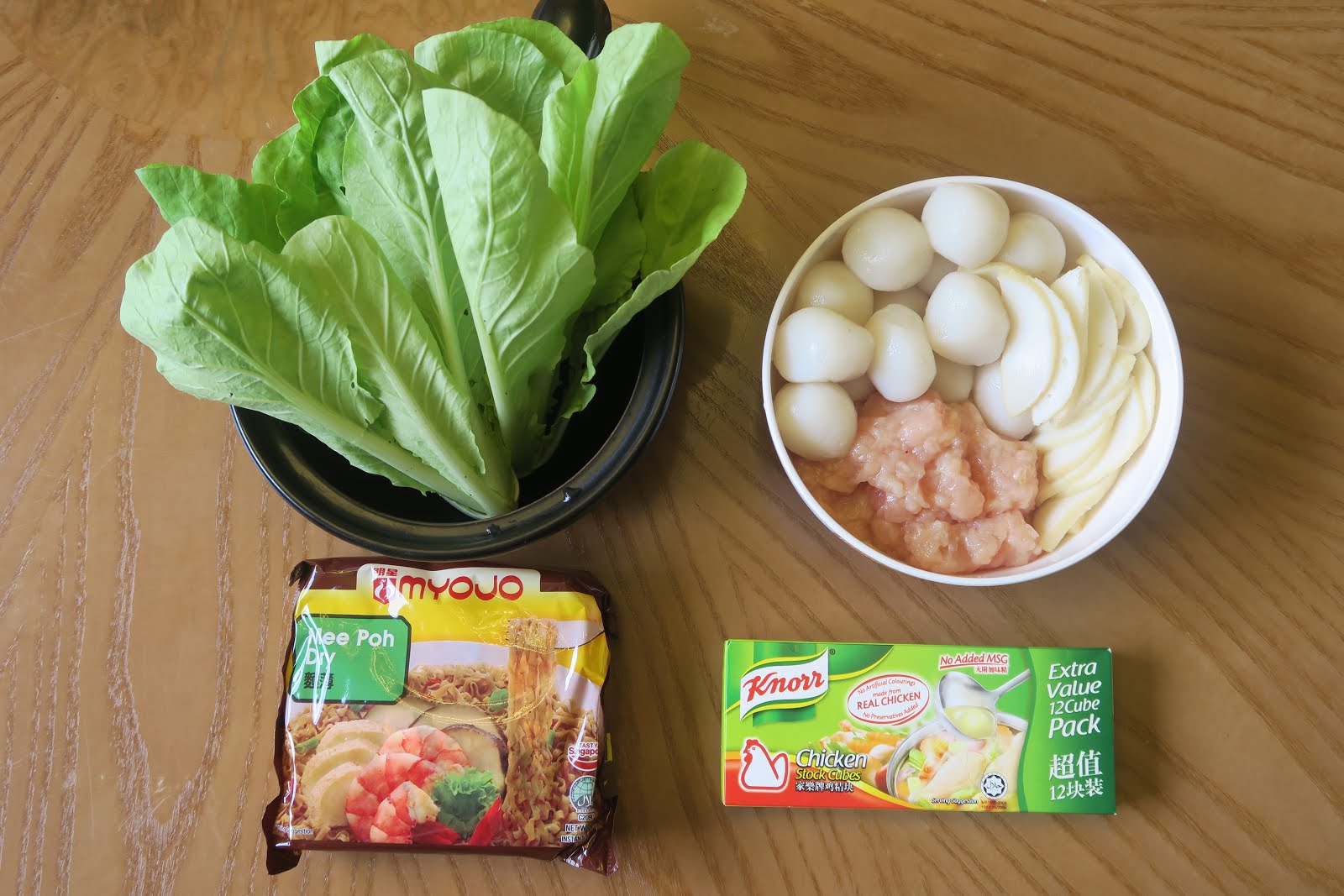 Dry Fish ball Mee Poh Simple Recipe ~ Pixel Treats