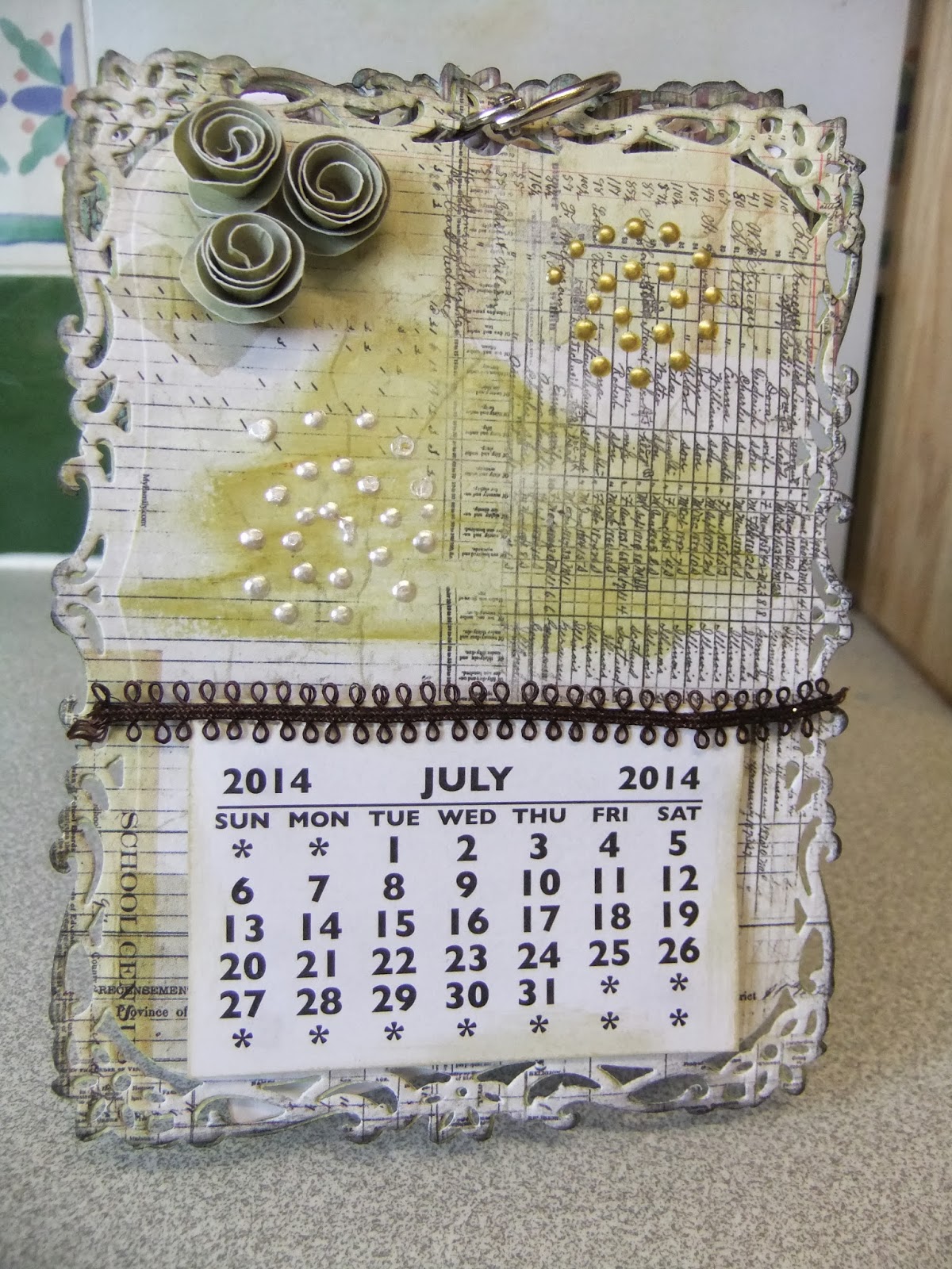 Sheetal's Nook: Challenge Entry for Lulupu : Handmade Desktop Calendar