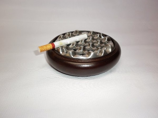 Kotak Rokok Kayu: Asbak Rokok dari Kayu kombinasi logam Aluminium