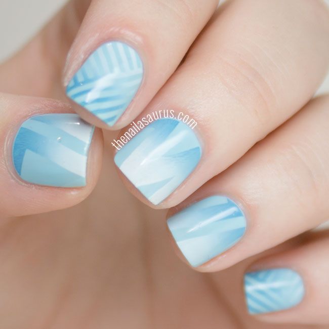 The Nailasaurus | UK Nail Art Blog - Snippet: Blue Gradient Stamping ...