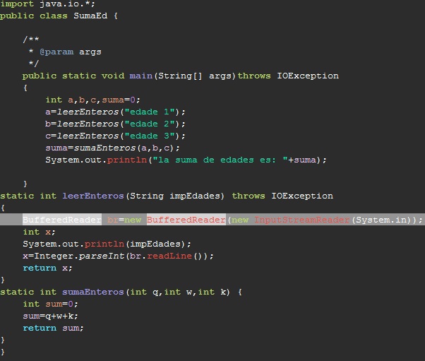 APRENDE: CODIGOS JAVA