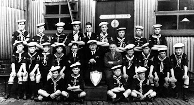 Tour Scotland: Old Photograph Sea Scouts Greenock Scotland