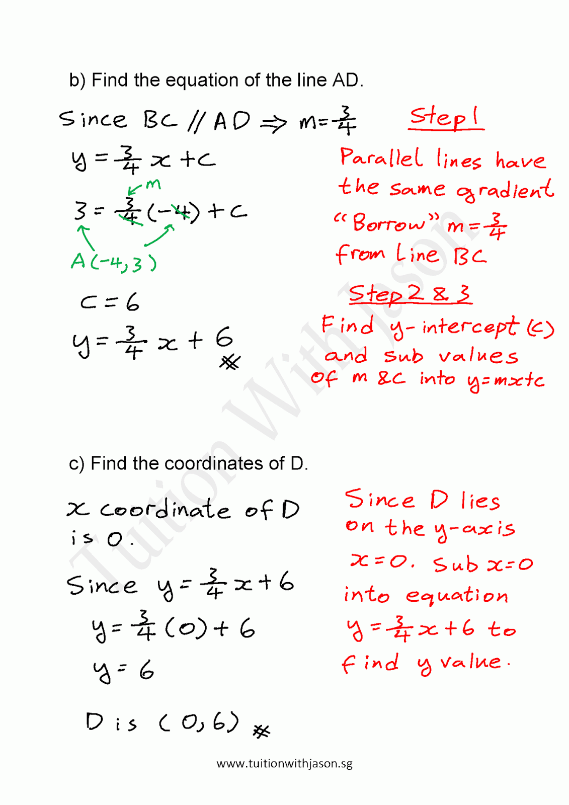 E-Math - Coordinate Geometry - Equation of Line and Point of ...