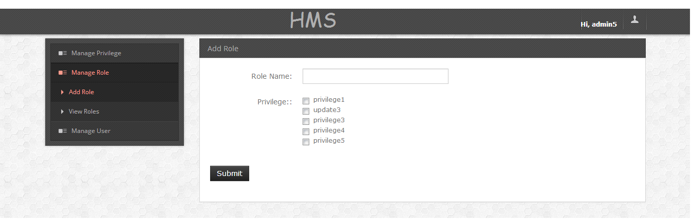 Hospital Management System: Administrator Panel