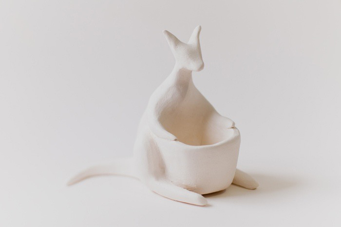 Burntfeather: Clay Kangaroo Planter