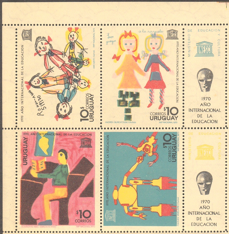 Uruguay en sus sellos postales: diciembre 1970