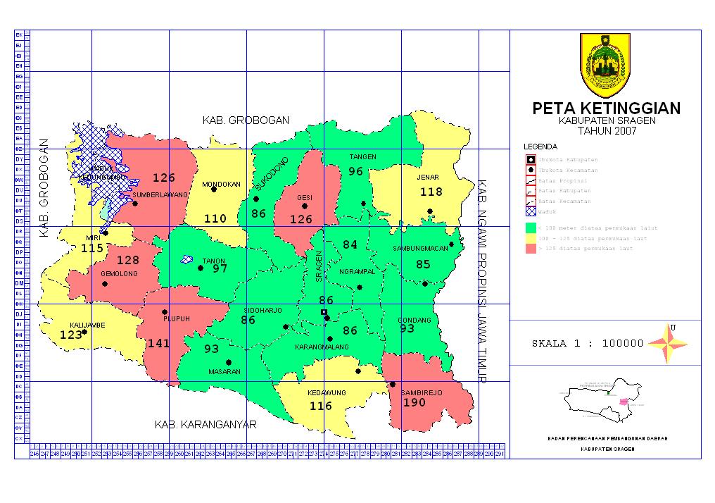 Geography Encyclopedia: Kumpulan Peta Kabupaten Sragen