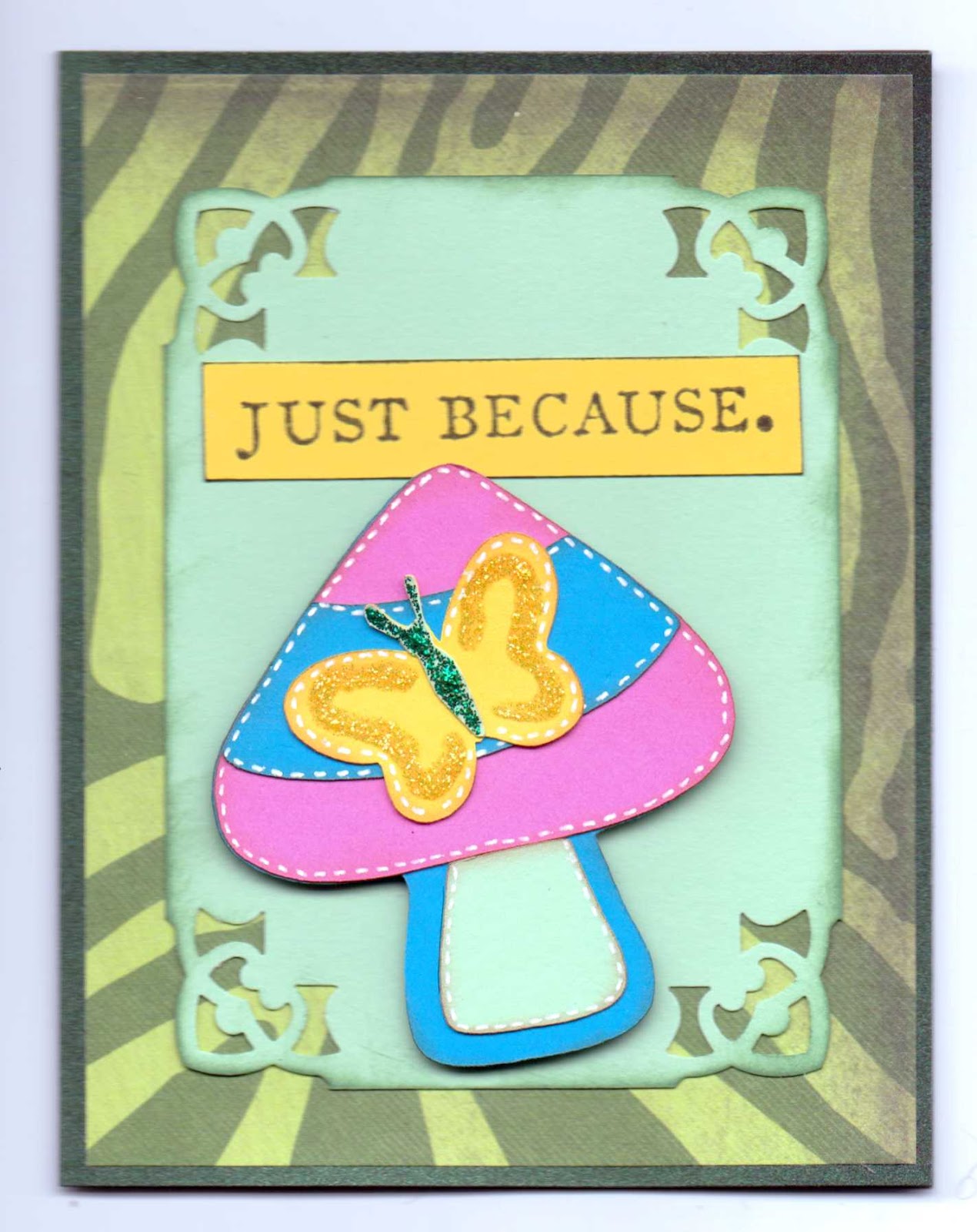 PAPER CRAFTS WITH THE PINK ARMADILLO Just Because Rainbow Challenge Card paper-crafts-with-the-pink-armadillo-just-because-rainbow-challenge-card
