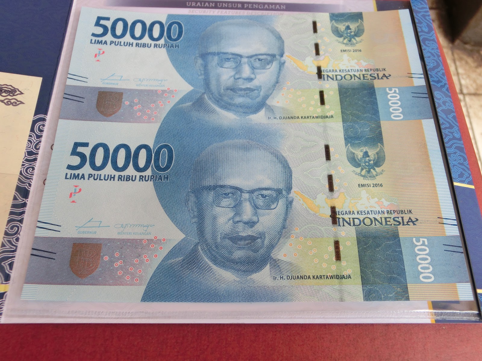 Sejarah Aset yg Berharga : UANG BERSAMBUNG 2 LEMBAR PECAHAN 50 RIBU ...