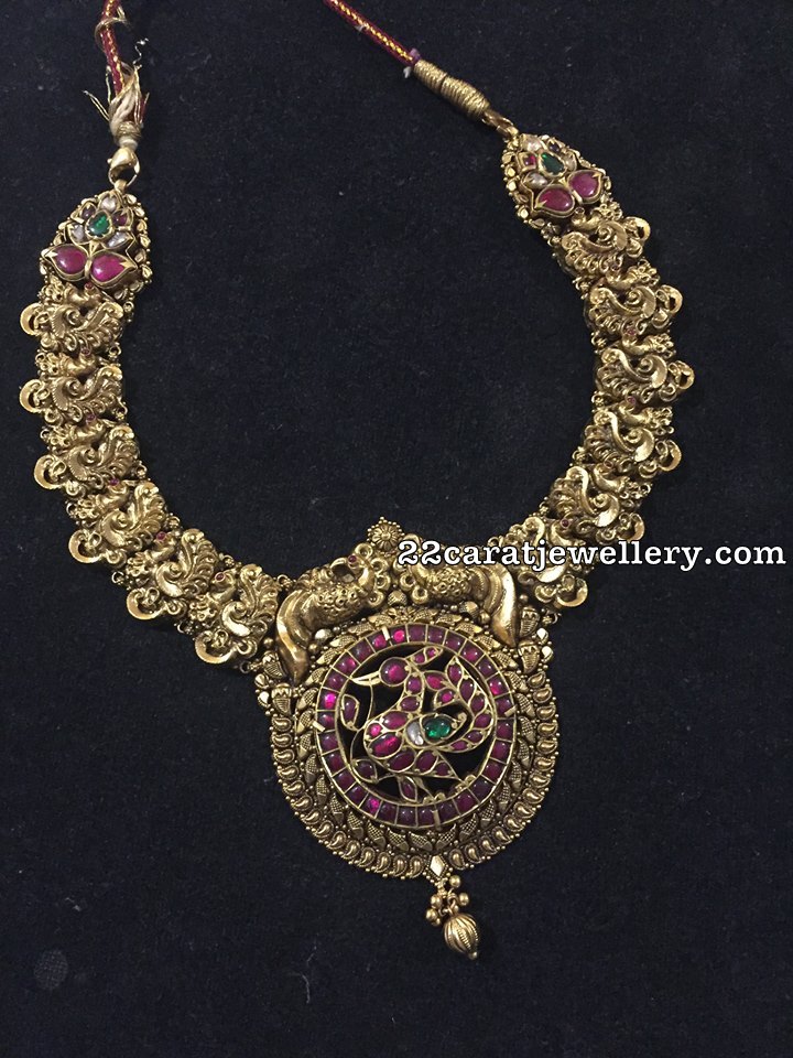Nakash Peacock Set Kundan Locket - Jewellery Designs