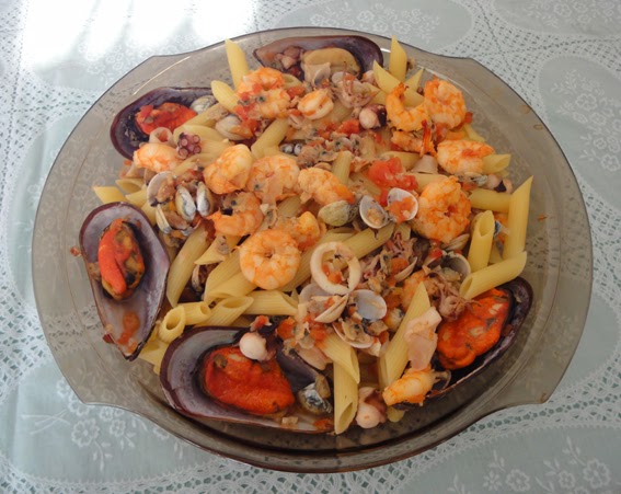 Penne com frutos do mar | Divino Prato