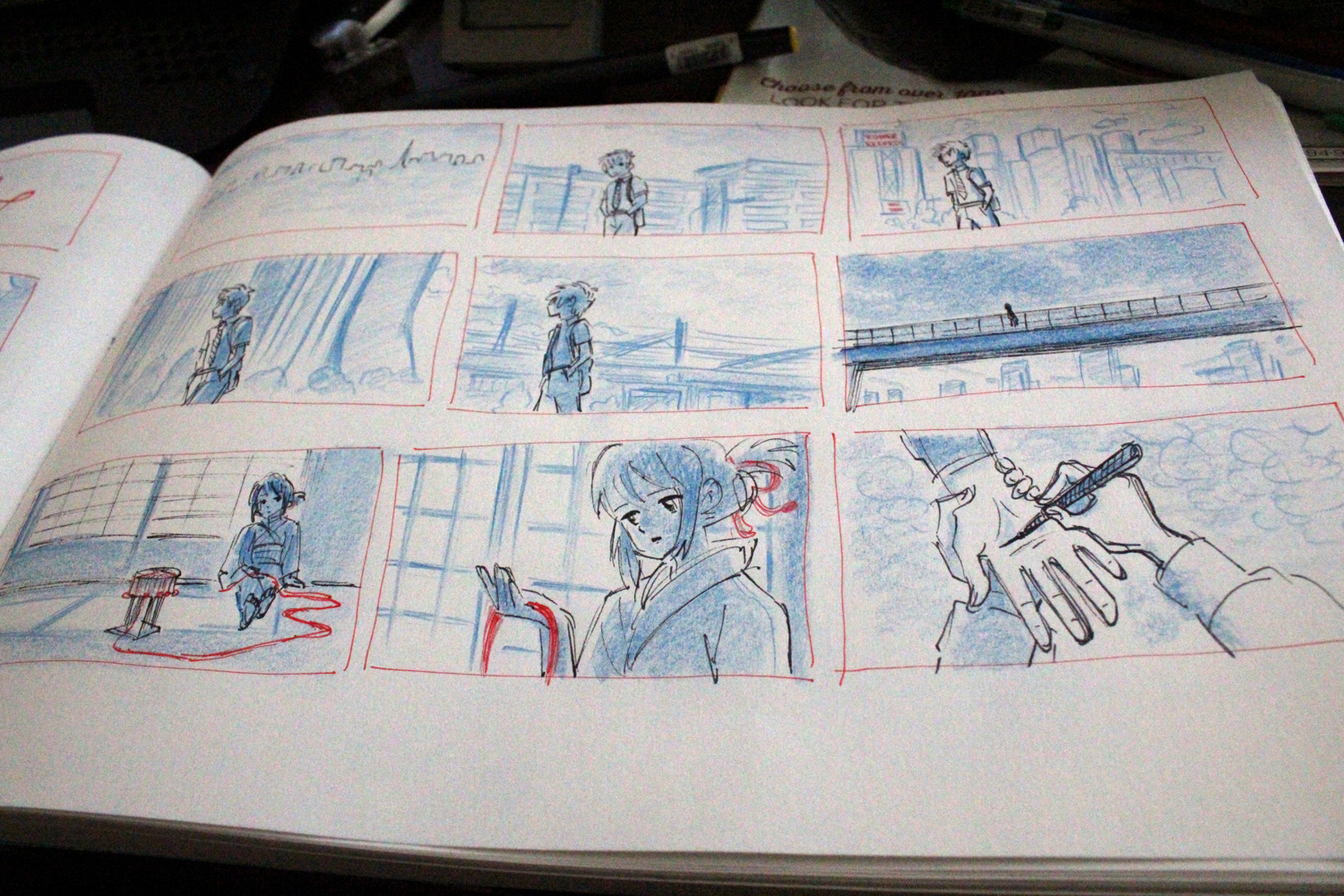 HANNAHHAN: Kimi no Na wa.(Your Name.) storyboard study sketches