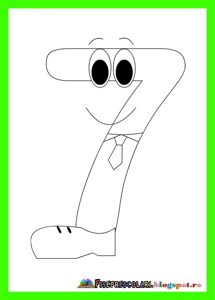 CIFRE de colorat pentru copii / Planse de colorat cu numerele de la 1 ...