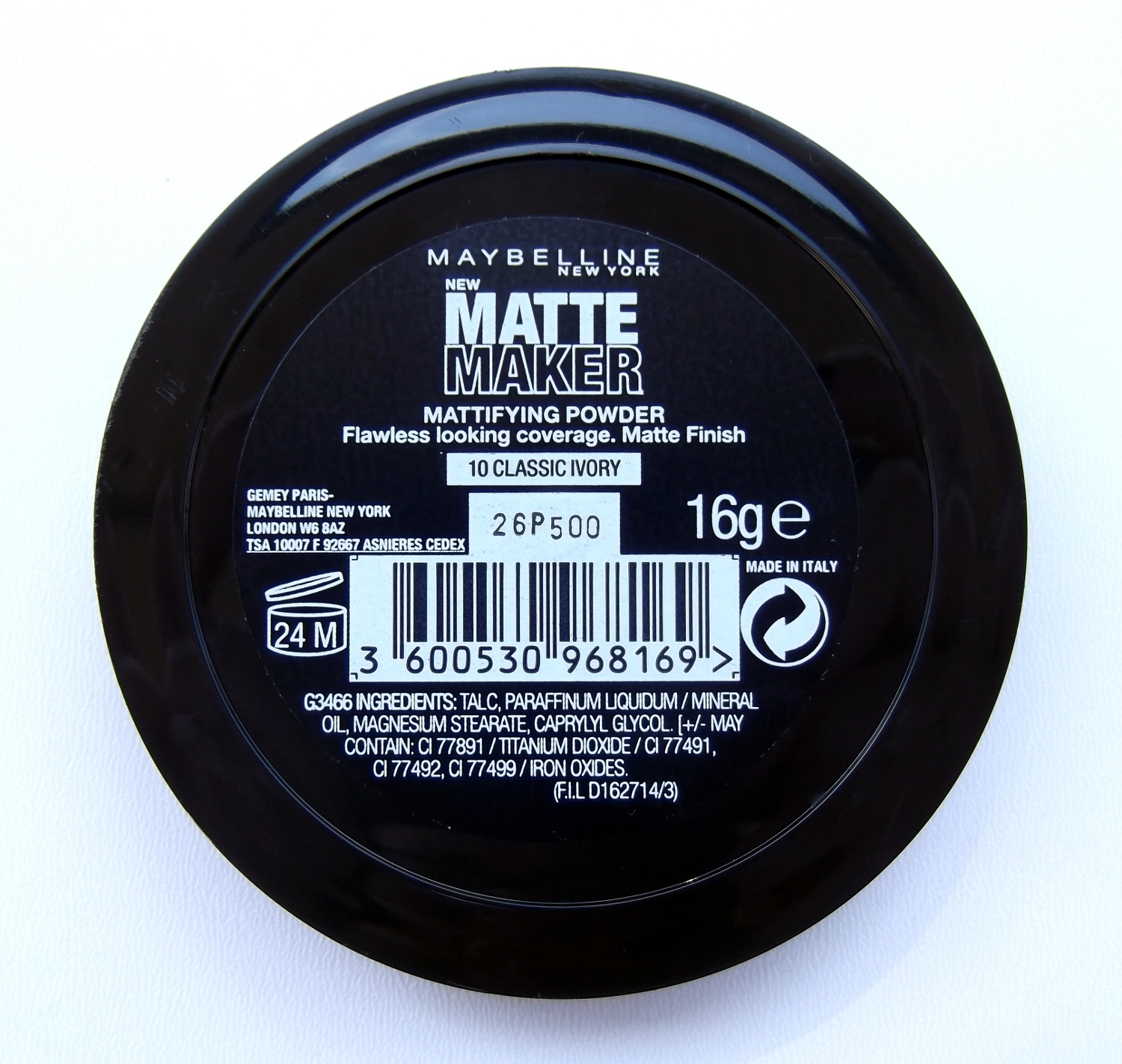 MAYBELLINE NEW YORK New Matte Maker Mattifying Powder.Review Swatches ...