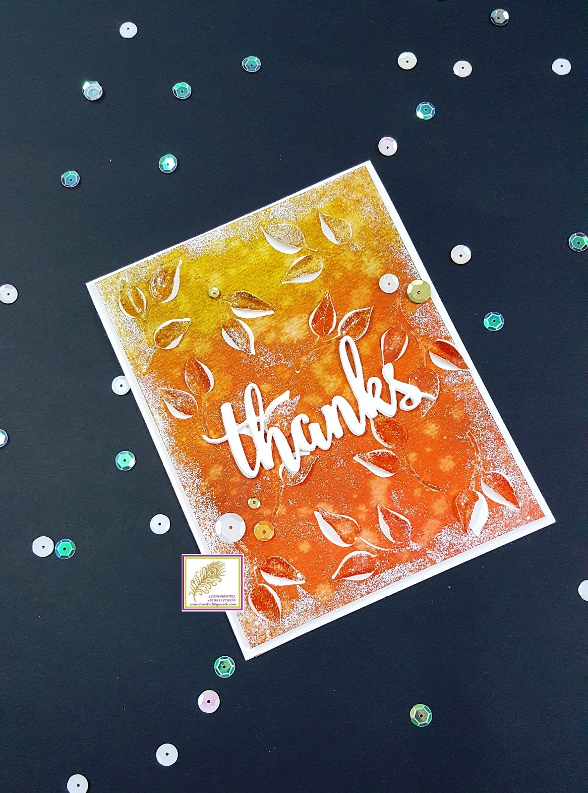 VREnchanted Color, Craft & more....: Thanks (Fall inspired thank you card)
