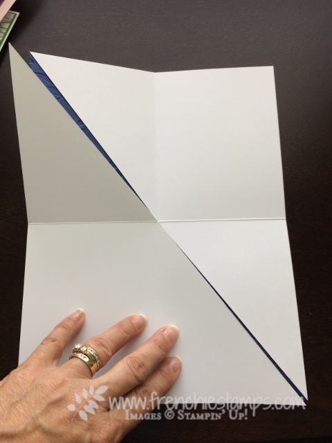 Diagonal cut and fold - Frenchie's Stamps