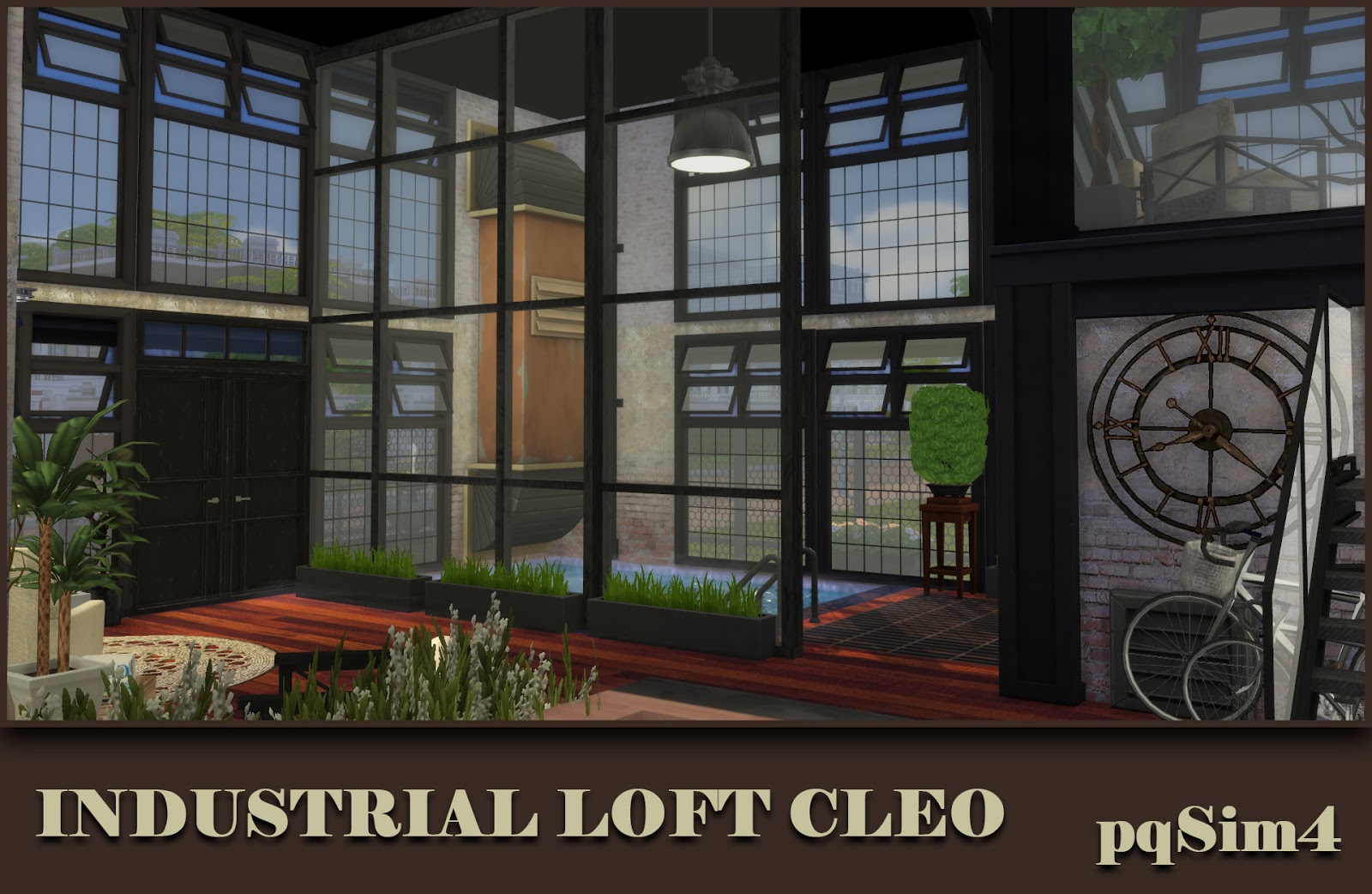 Industrial Loft "Cleo". Sims 4 Custom Content.