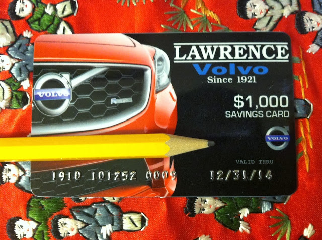 Tamerlane's Thoughts: Volvo dealership service dept. gift card