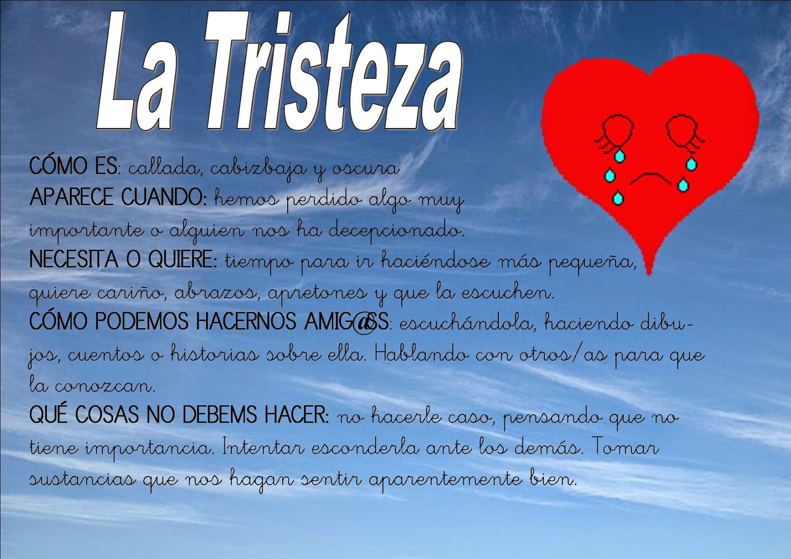 El Rincón de Raquelita: Tristeza