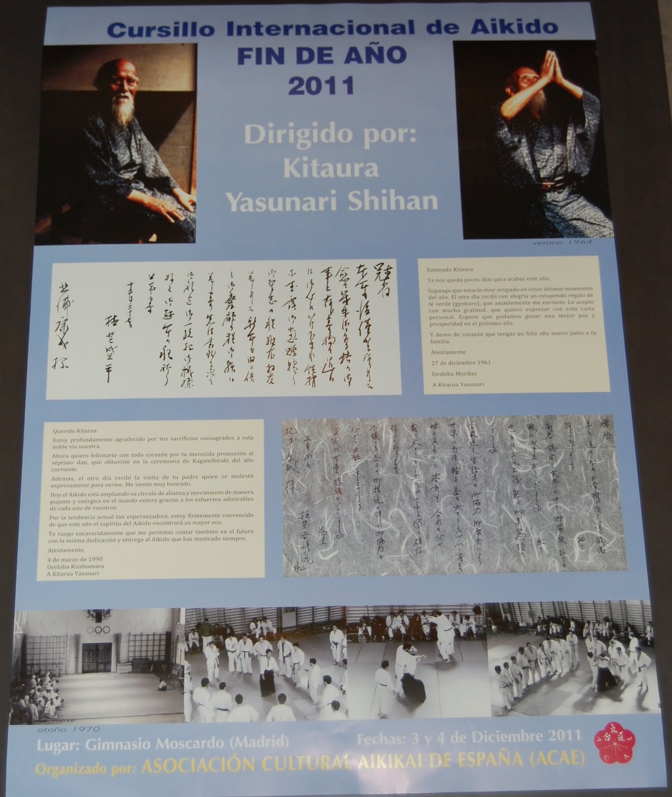 Aikido. Irimi-Tenkan.: Póster del Cursillo Internacional de Aikido FIN ...