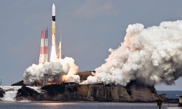 Suburban spaceman: JAXA Hayabusa 2 probe lifts of for Asteroid 1999 JU3