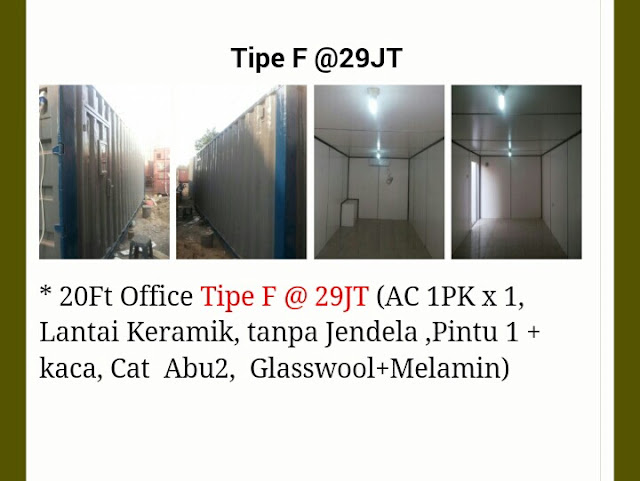 Office Container Tipe F - Harga Container, Jual Kontainer Bekas Murah