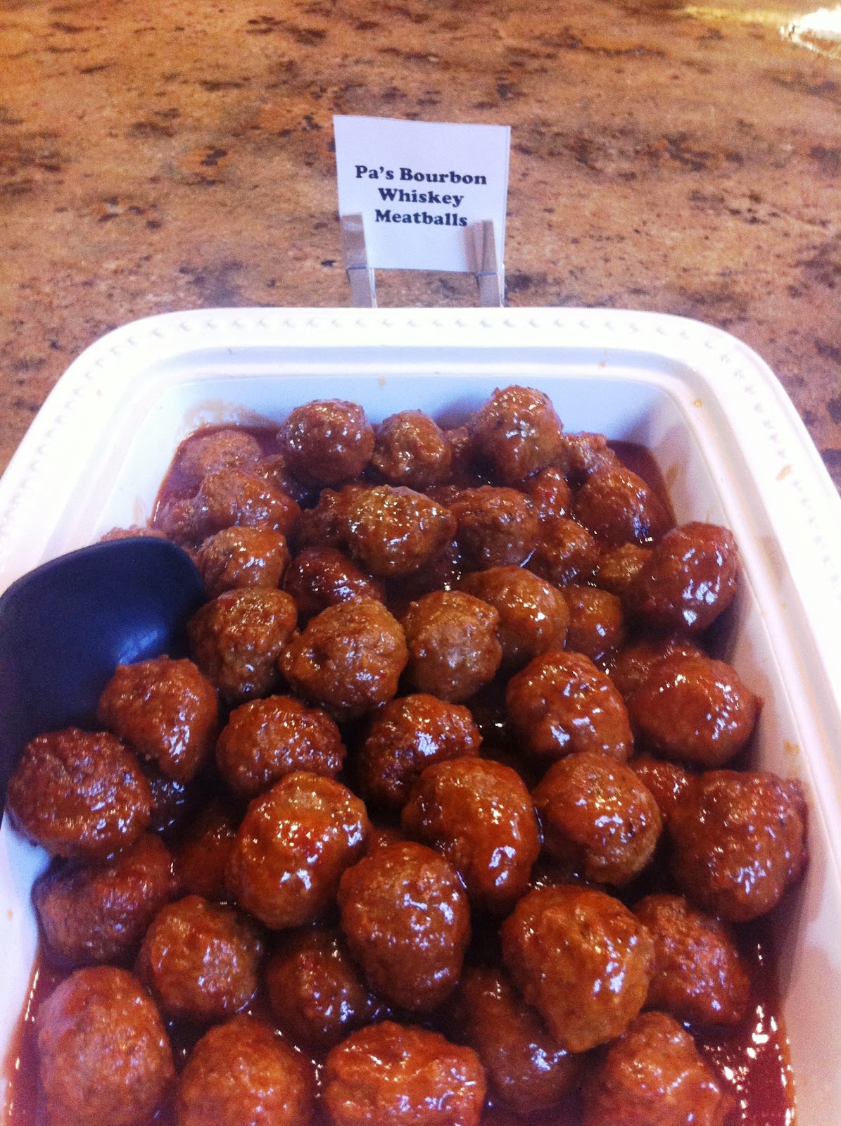 The Pampered Jes Bourbon Meatballs