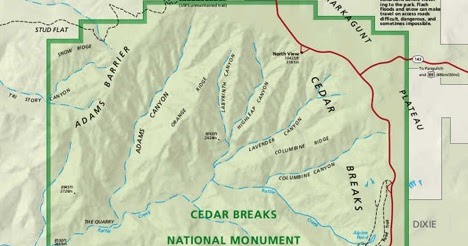 Cedar Breaks : Map of Cedar Breaks