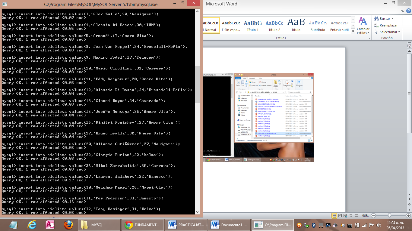 Fundamentos De Base Datos Unidad Mysql Crear Tablas Y Datos Mysql Ejercicio 16 Paso A Paso