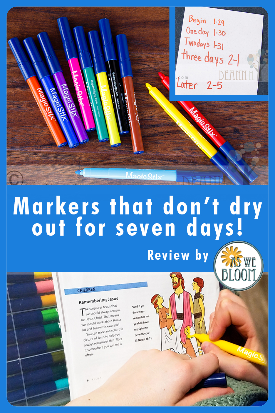 As We Bloom: Magic Stix Washable Markers Review