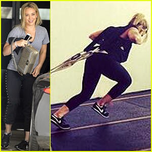 Hilary Duff's Total Body Gym Workout (PHOTOS)