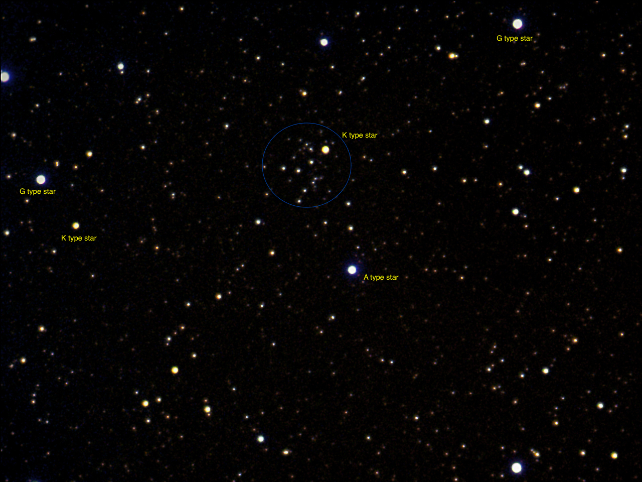 NGC 7295 ( 7296) cúmulo abierto "Punta de flecha"