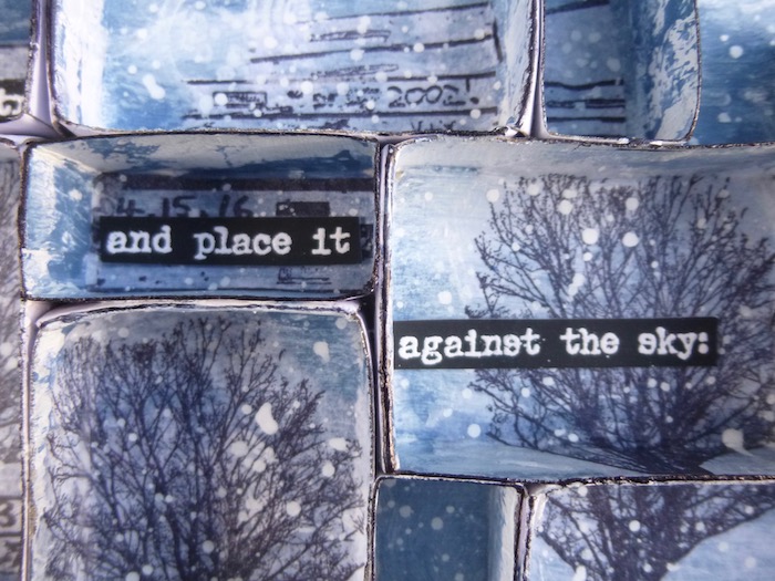 PaperArtsy: 2018 #21 Matchbox Art: Poetic Boxes with ESA {by Alison Bomber}