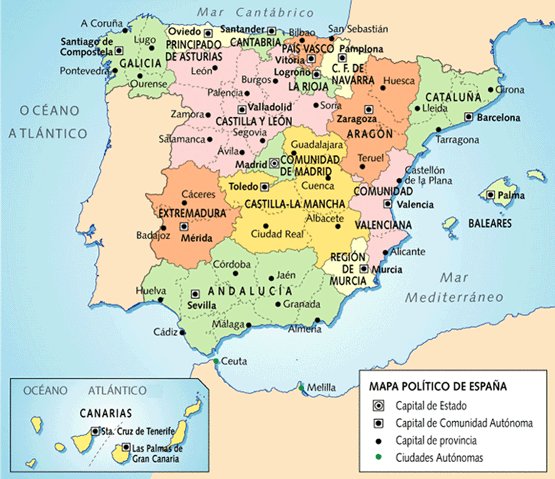 CONOCIMIENTO DEL MEDIO (CICLO SUPERIOR): COMUNIDADES AUTÓNOMAS DE ESPAÑA