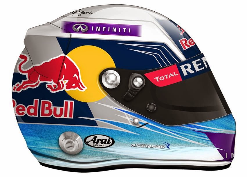 Racing Helmets Garage: Arai GP-6 D.Ricciardo Abu Dhabi 2014