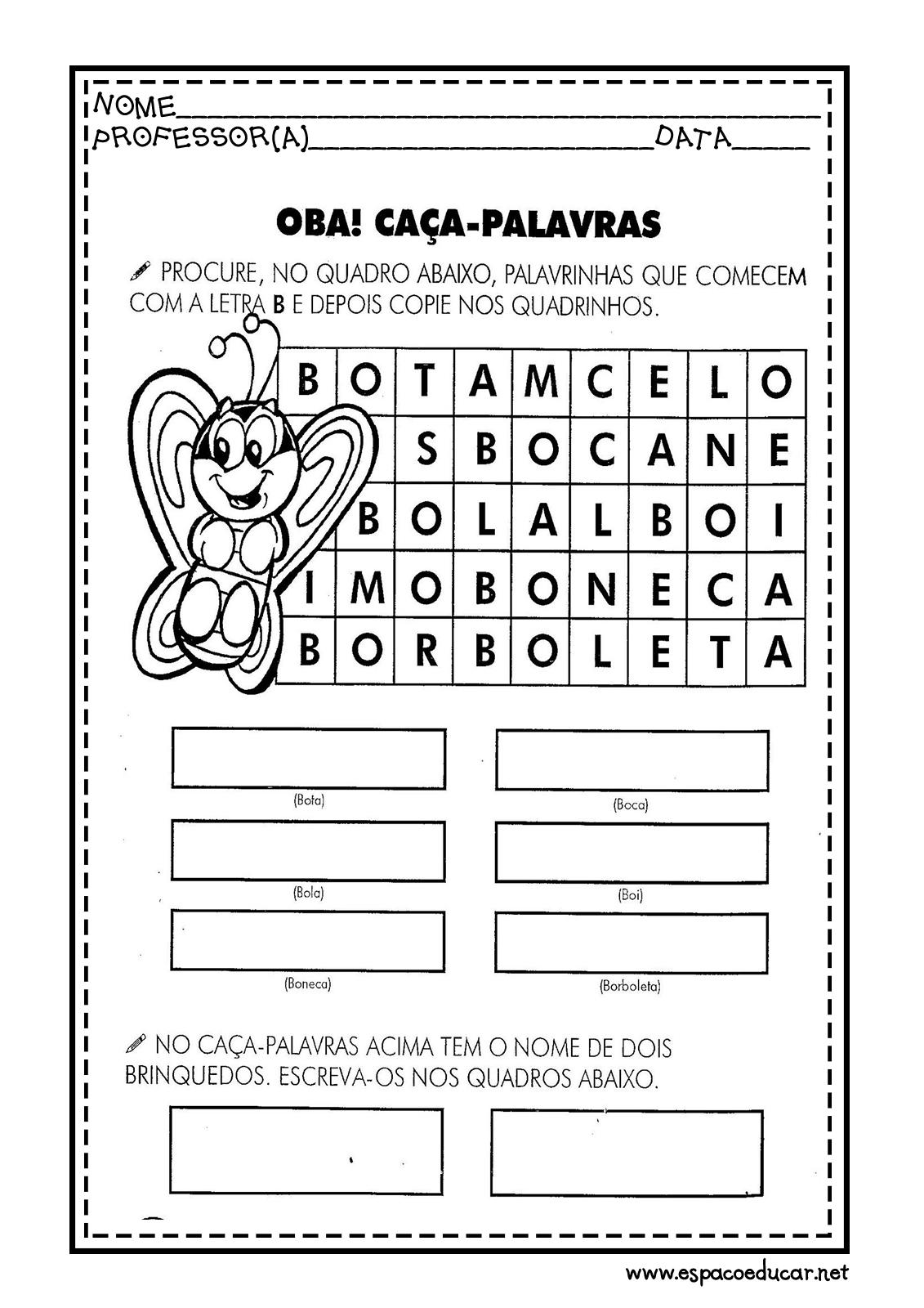 36 ATIVIDADES DE ALFABETIZAÇÃO OU 1º ANO COM A LETRA B + SUGESTÕES ...