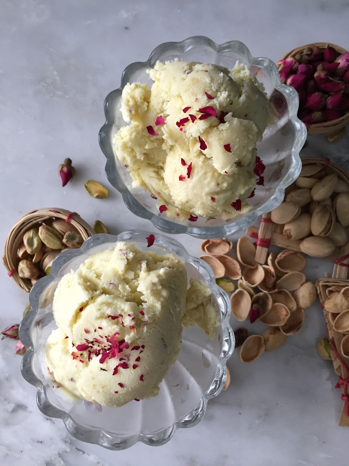 Jan 24 - Rose flavored Pistachio & White chocolate Gelato