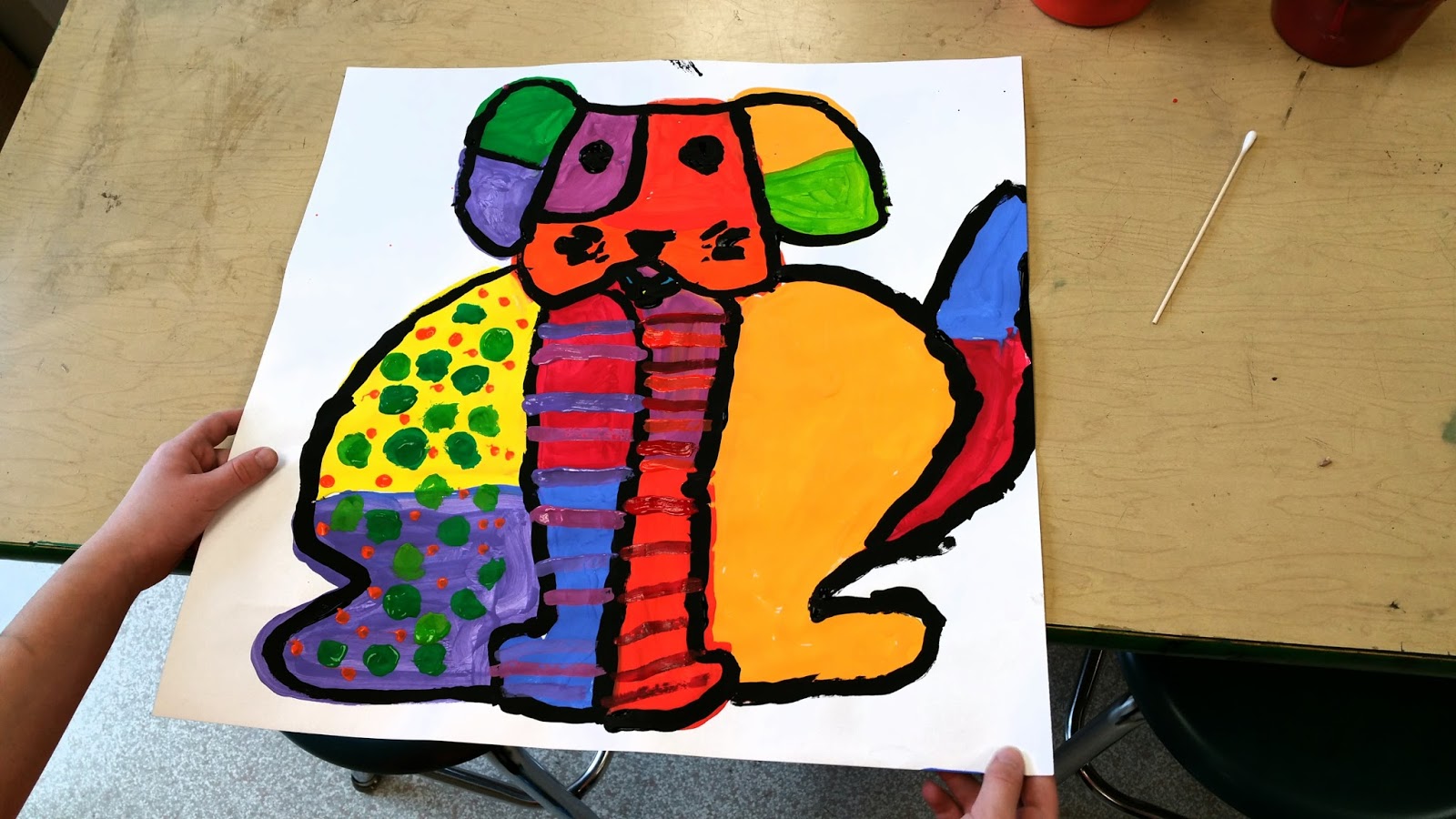 Paintbrush Rocket: 2nd Grade Romero Britto Cats and Dogs!