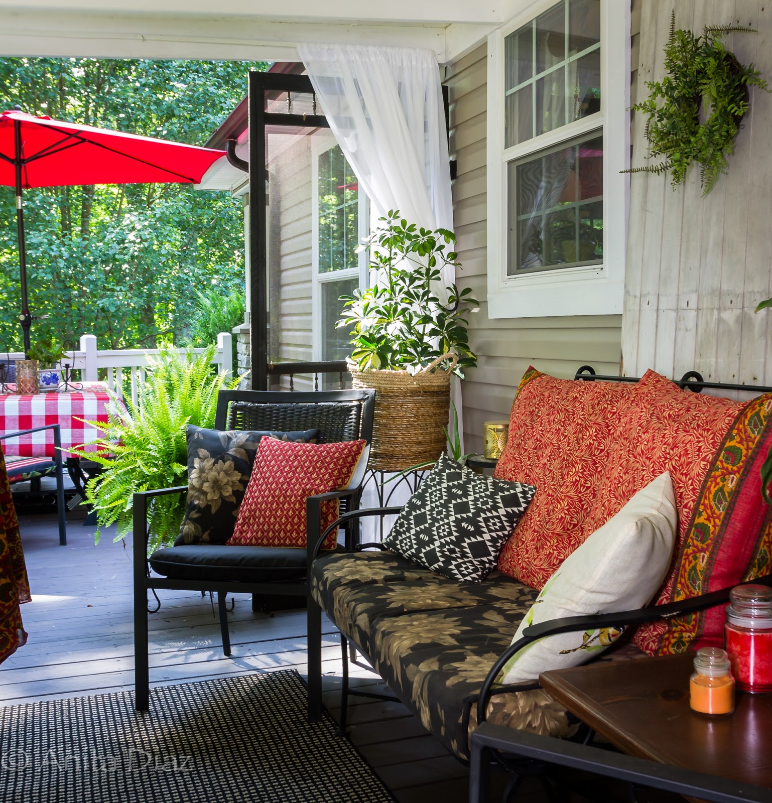 Summer back porch - Whispering Pines Homestead