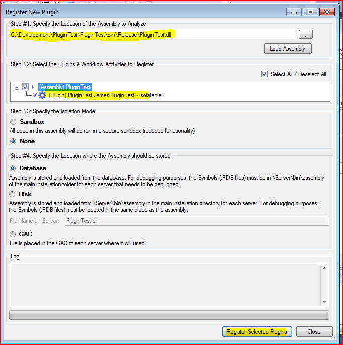 Learning CRM 2011: How to execute custom .Net code plugin with CRM 2011