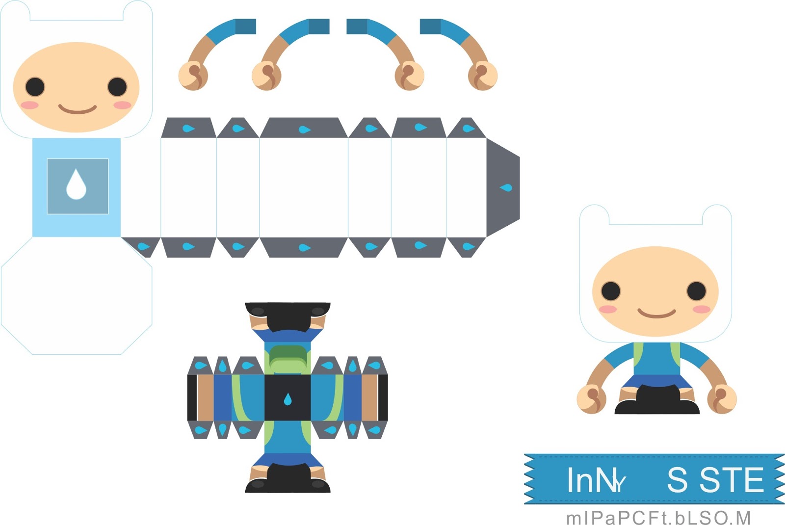 The Adventure Time (br): Hora de Papercraft