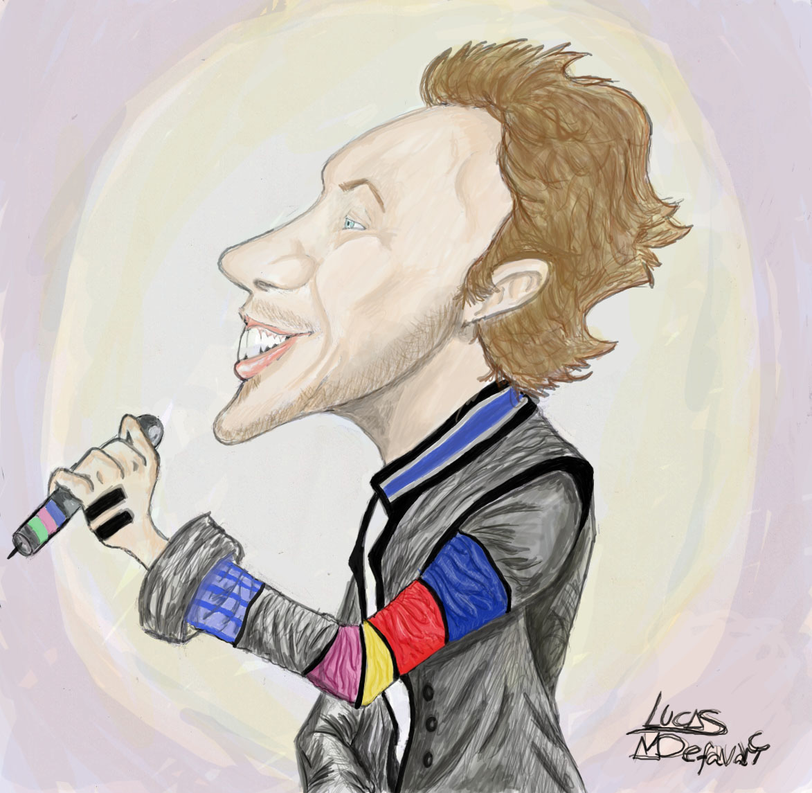 Lucas Defavari: Caricatura Chris Martin