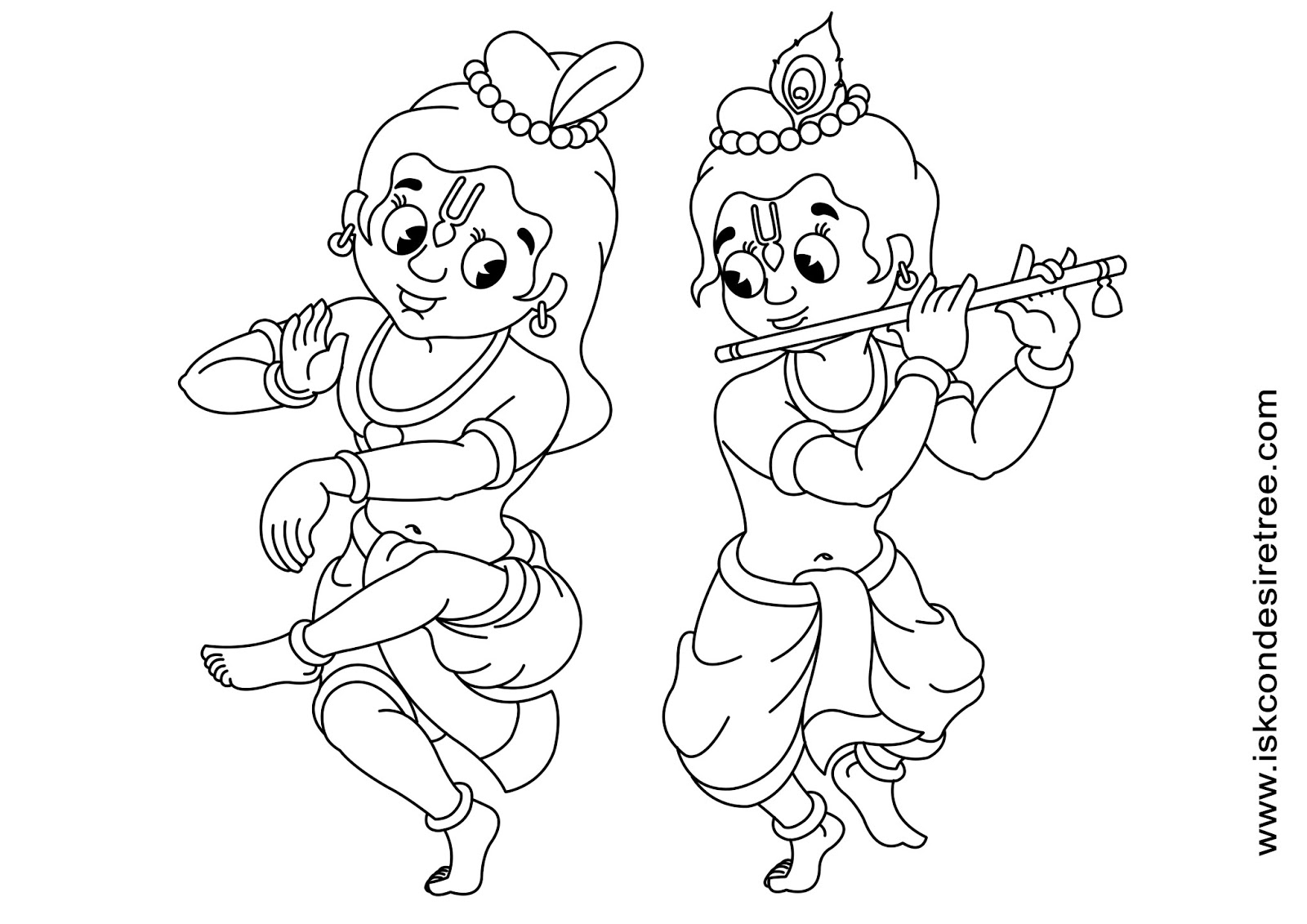 Little Krishna Coloring Pages Sketch Coloring Page
