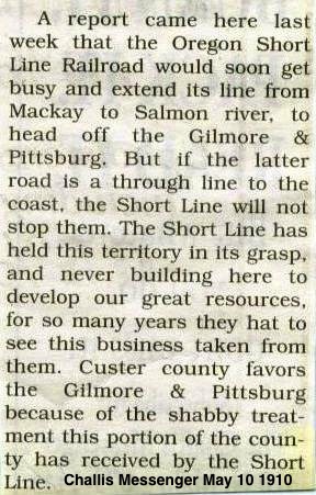 Mackay, Idaho 83251: Blast from the Past - Oregon Short Line Railroad ...