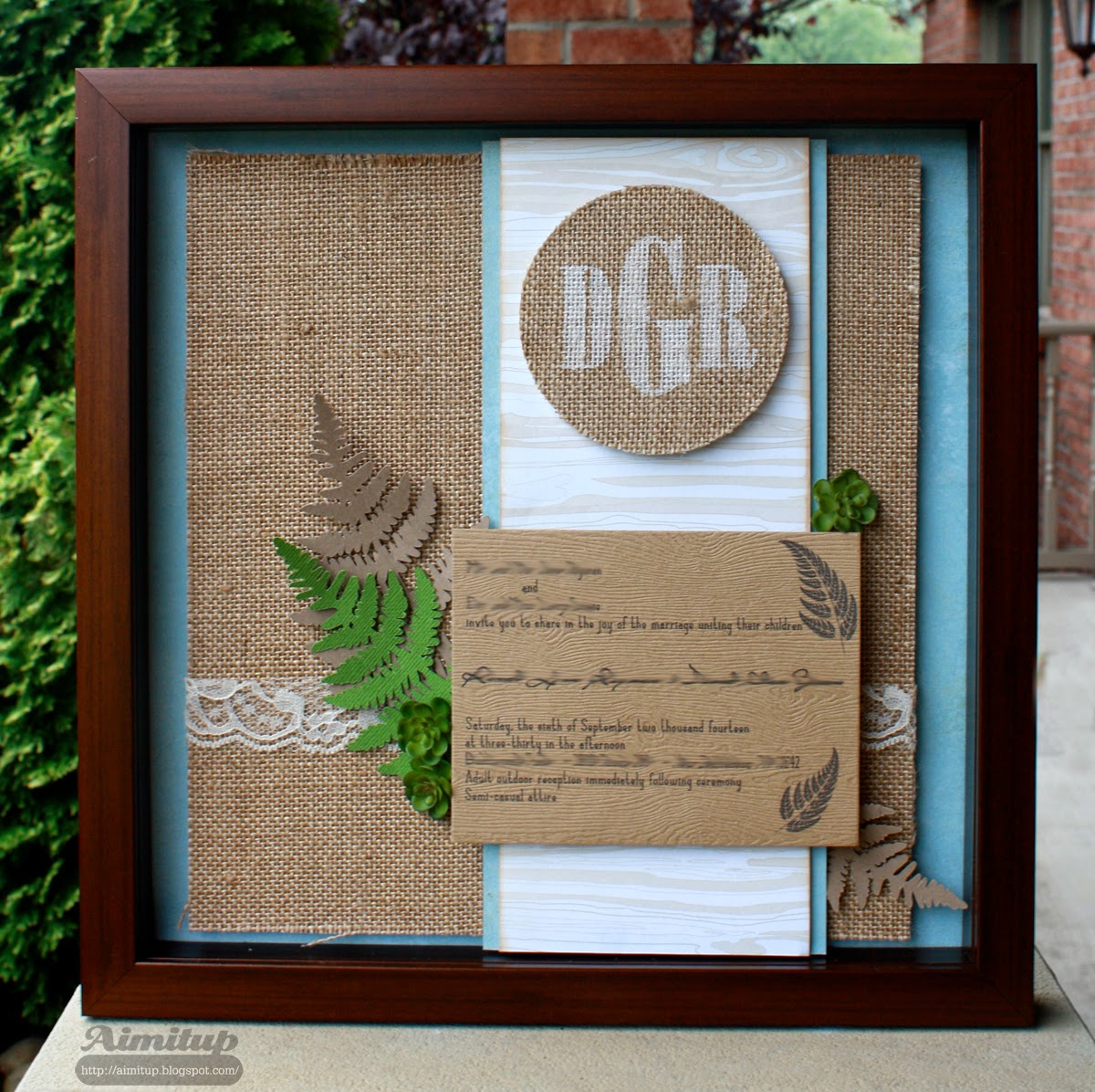 Amys Collages and Other Scrap Stuff: Monogram Shadowbox