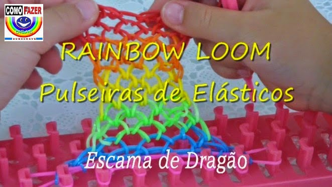 ComoFazerKing: Como fazer pulseira de elástico escama de dragão: video