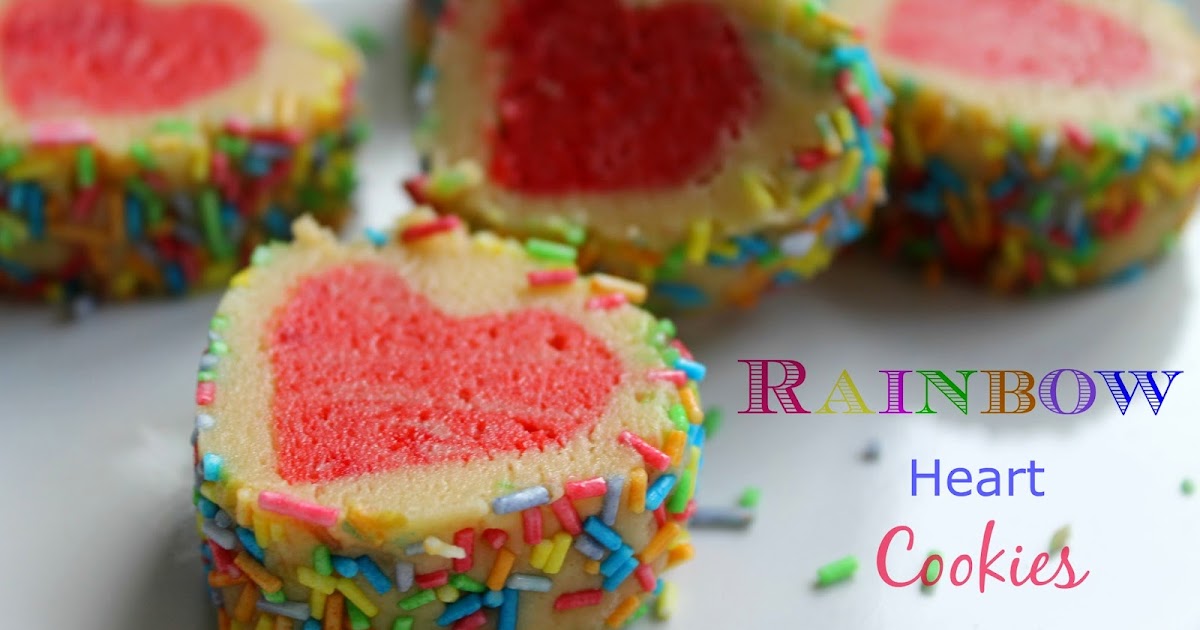 Rainbow Heart Cookies | The Mini Mes and Me