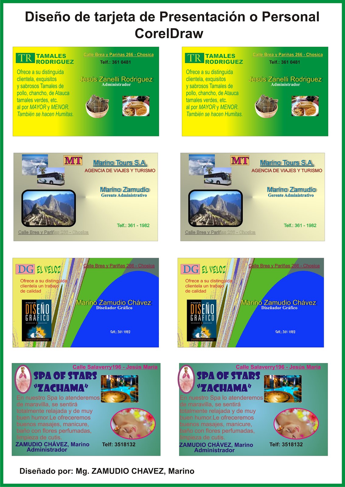 Modelo de tarjeta de presentación personal - Imagui