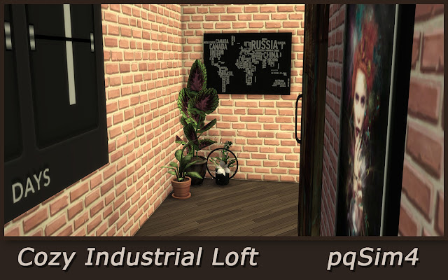 Cozy Industrial Loft. Sims 4 Custom Content.