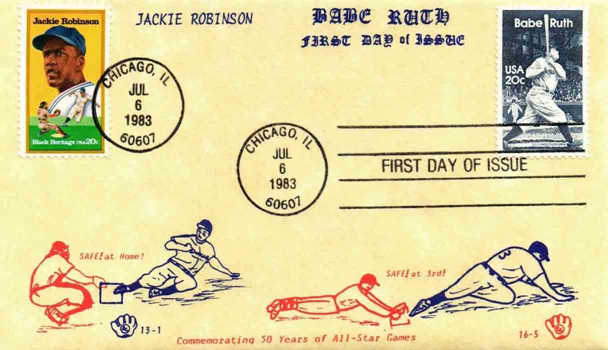 Baseball Stamps & Postmarks: Babe Ruth - 1983